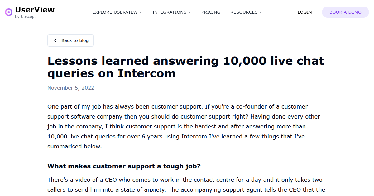 Lessons learned answering 10,000 live chat queries on Intercom ...