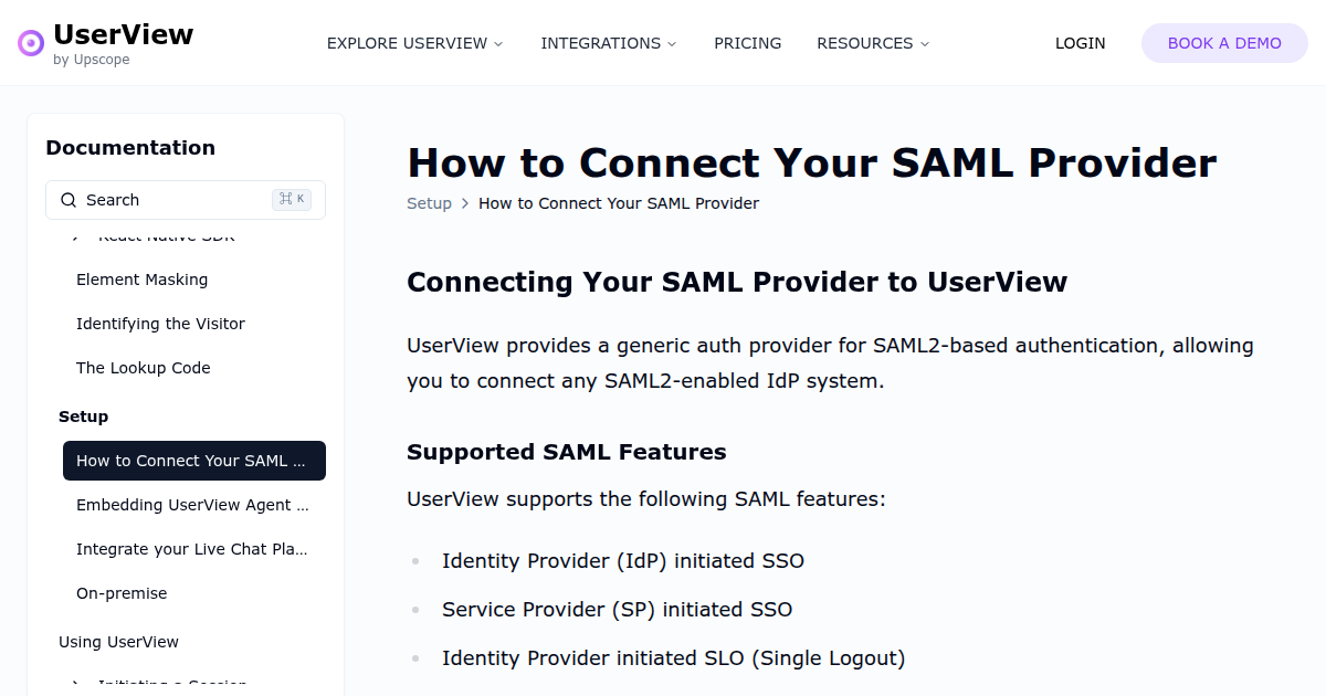 How to Connect Your SAML Provider | UserView Documentation